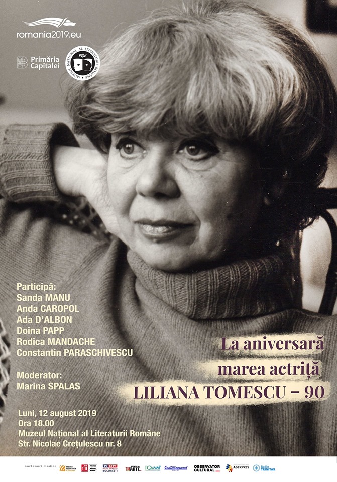 CREDIDAM – La aniversară – marea actriţă Liliana Tomescu – 90