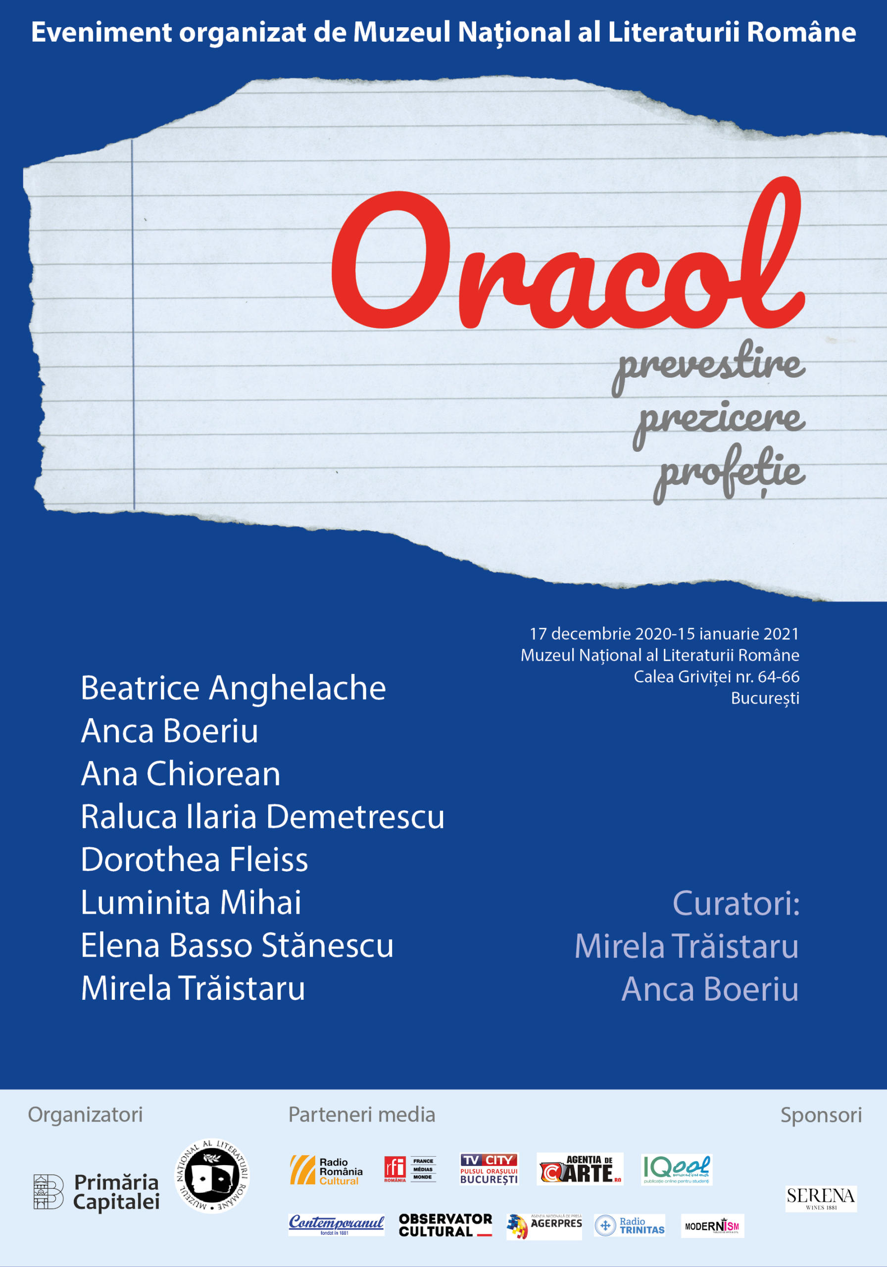 CREDIDAM – Expoziţie „Oracol, prevestire, prezicere, profeție”
