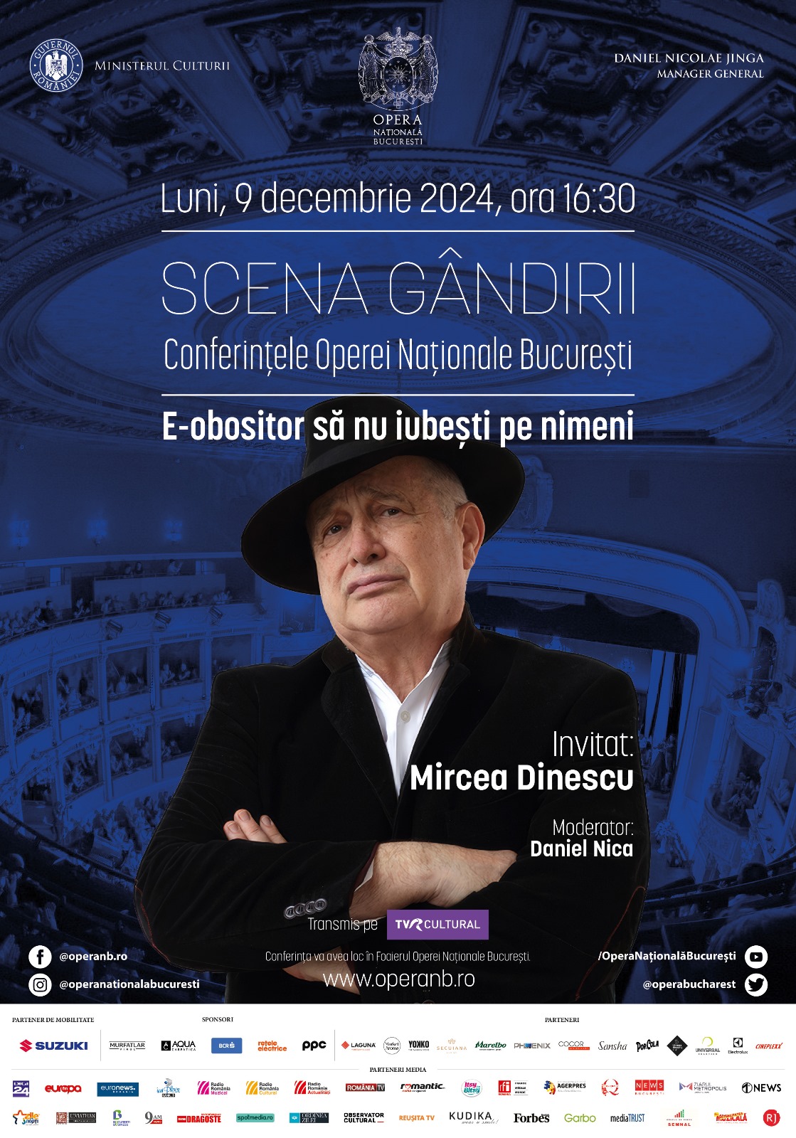 CREDIDAM – Mircea Dinescu invitat la Scena Gândirii – Conferințele ...
